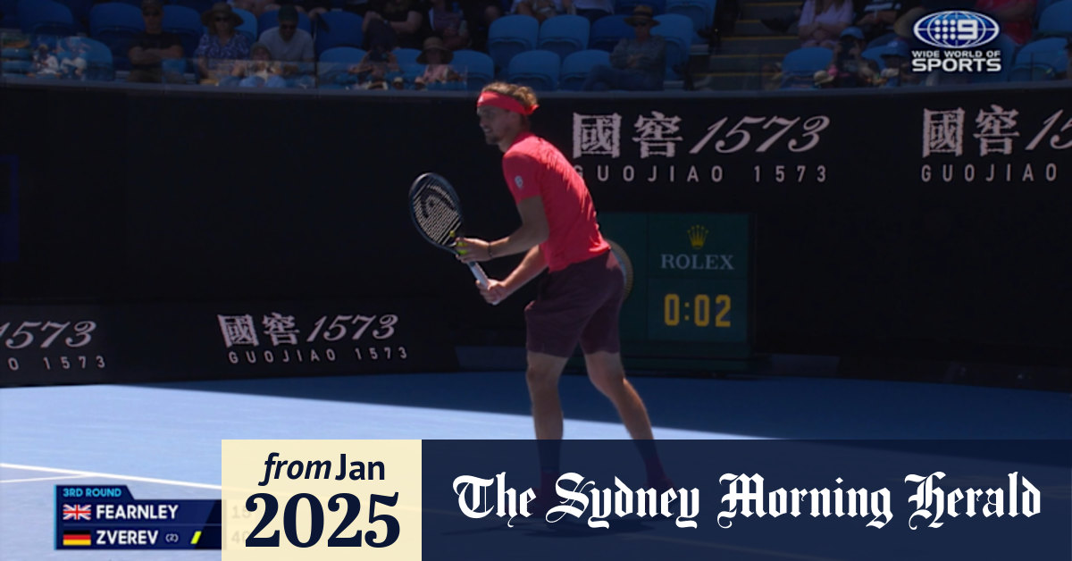Video: Australian Open Highlights: Jacob Fearnley v Alexander Zverev